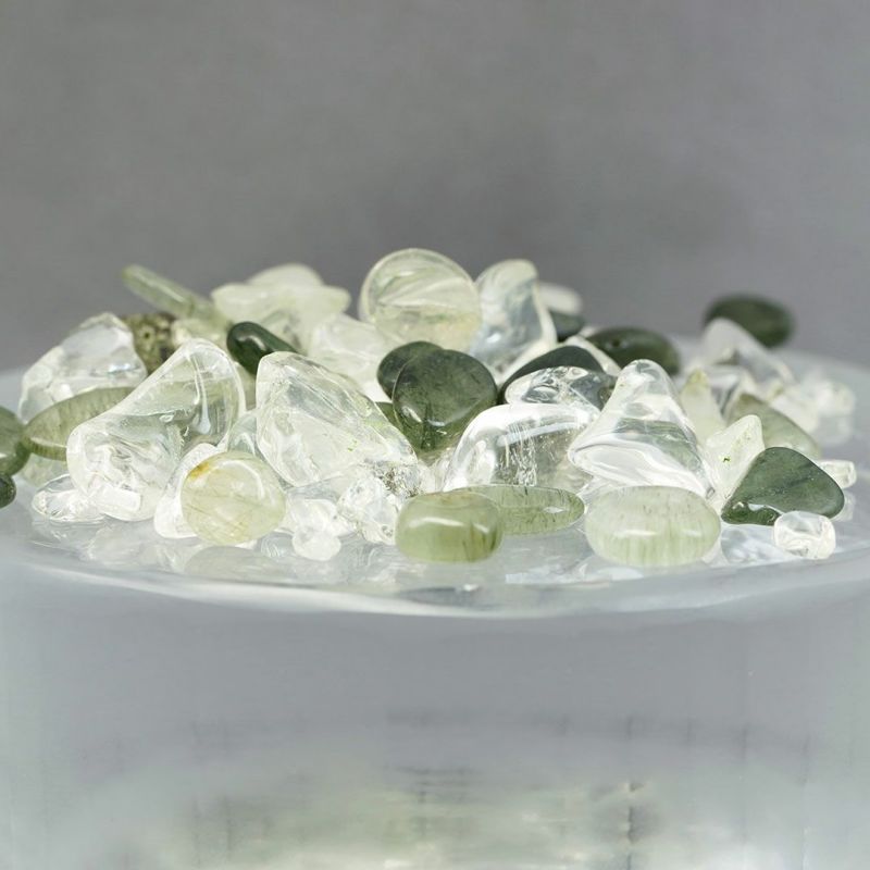 Chlorite × Quartz pebbles /クロライト × クォーツ | Hariqua-パワーストーンジュエリー-