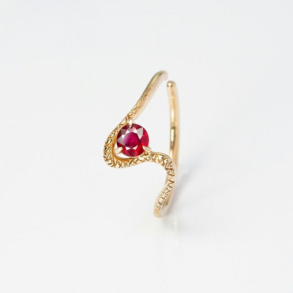 Ruby spark ear cuff ring /ルビー | Hariqua-パワーストーンジュエリー-